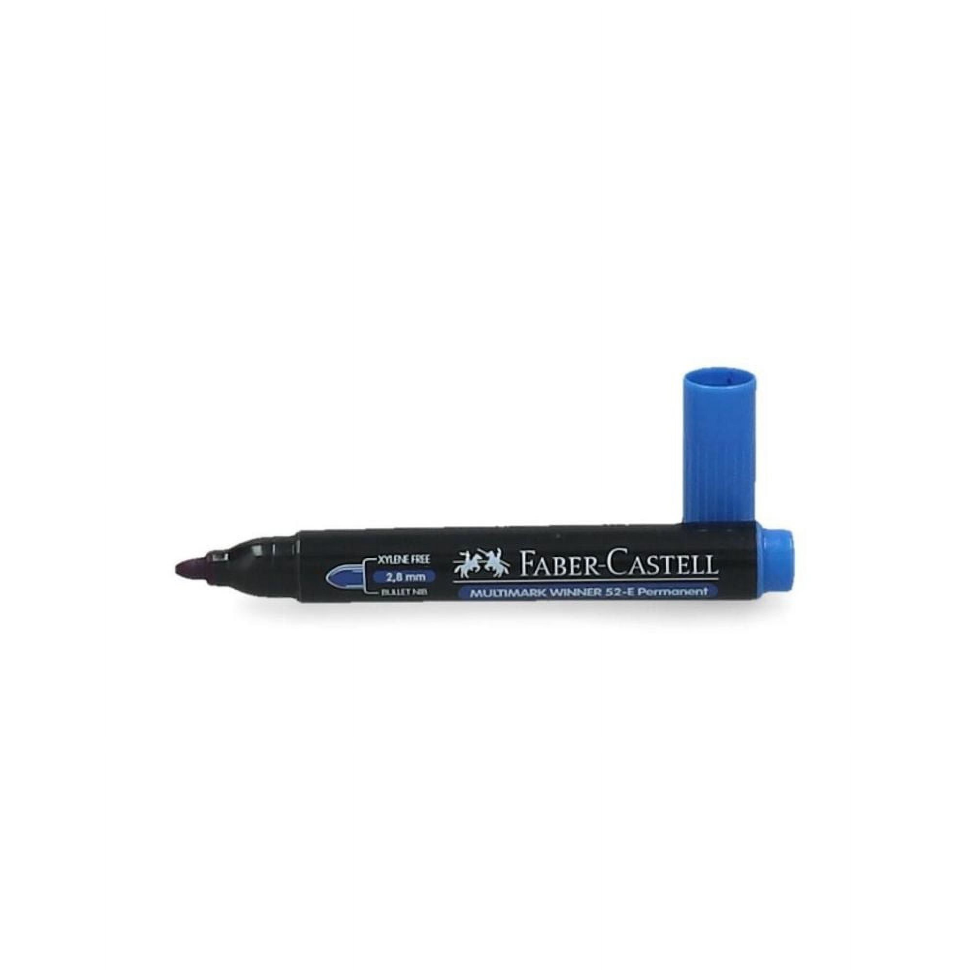 Marcador Permanente Desechable 52-E Punta Redonda Azul Faber Castell | Lider