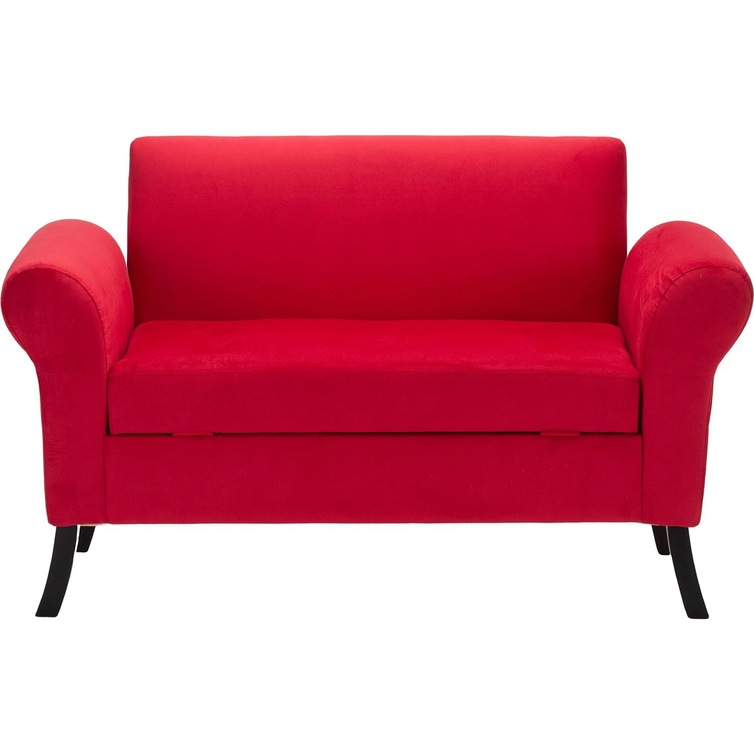 Banqueta Baul + Respaldo Lua 2C Felpa 20 Rojo | Lider