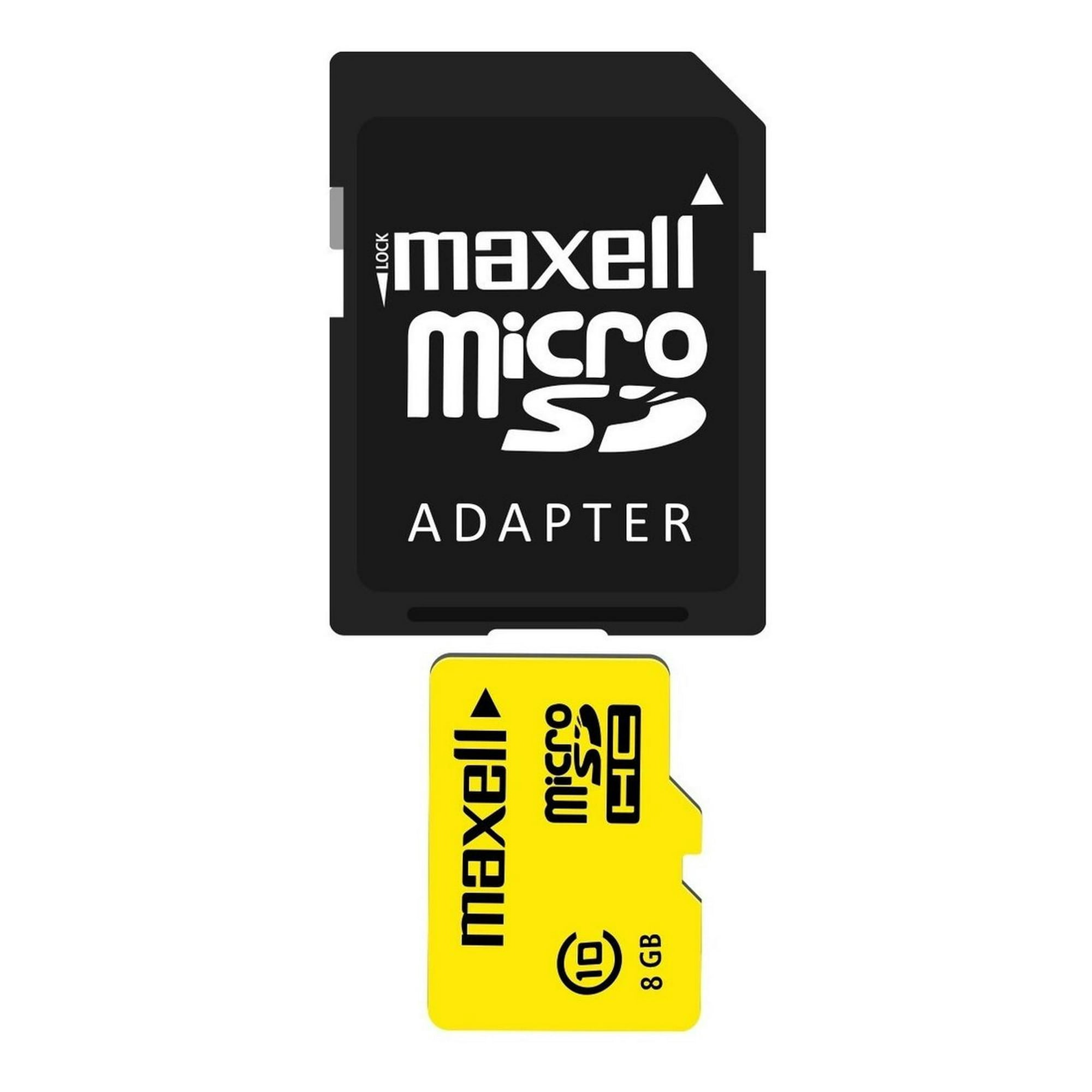 Tarjeta Memoria 8gb Micro Sd Maxell Original + Adaptador Sd multicolor ...