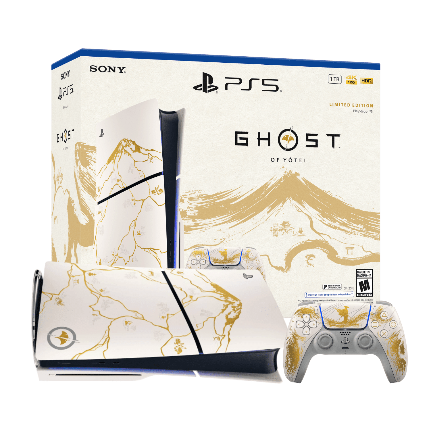 Consola Sony PS5 Slim Ghost of Yotei Bundle Gold Edición Disco | Lider