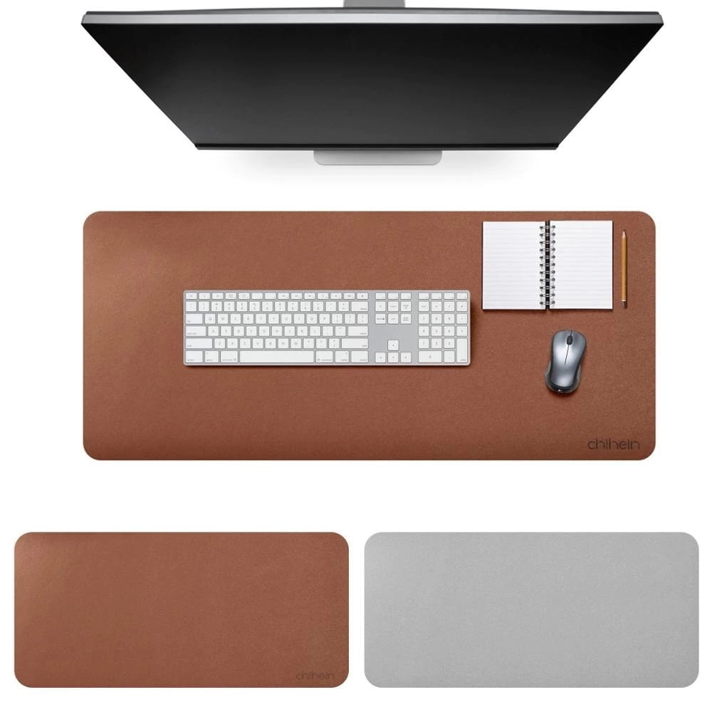Mouse Pad de Cuero Impermeable 80x40 Gris | Lider