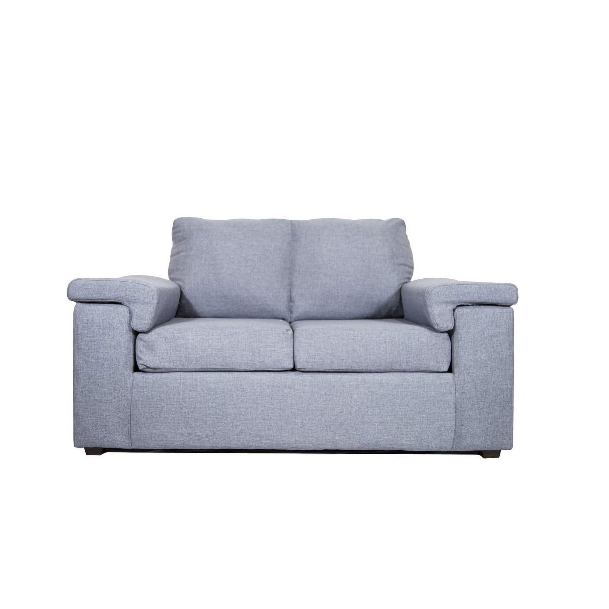 Sofa 2C Bergamo Tela Gris Claro | Lider