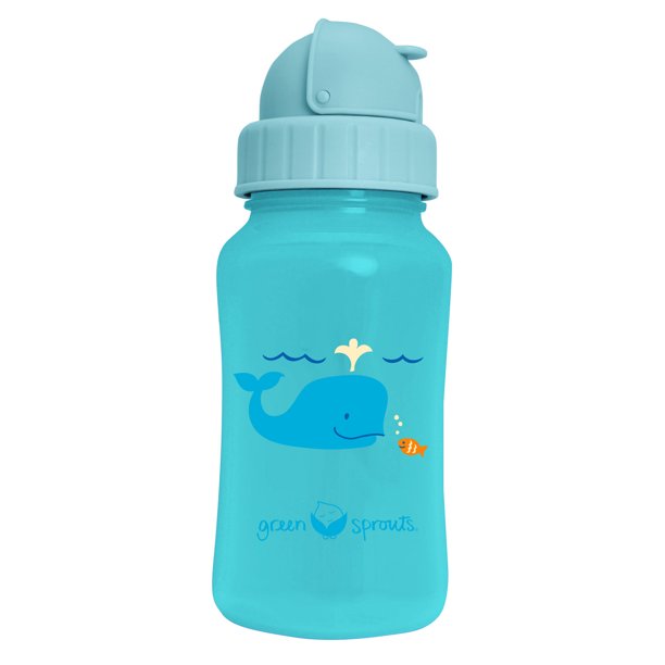 Botella infantil con bombilla antiderrame celeste | Lider