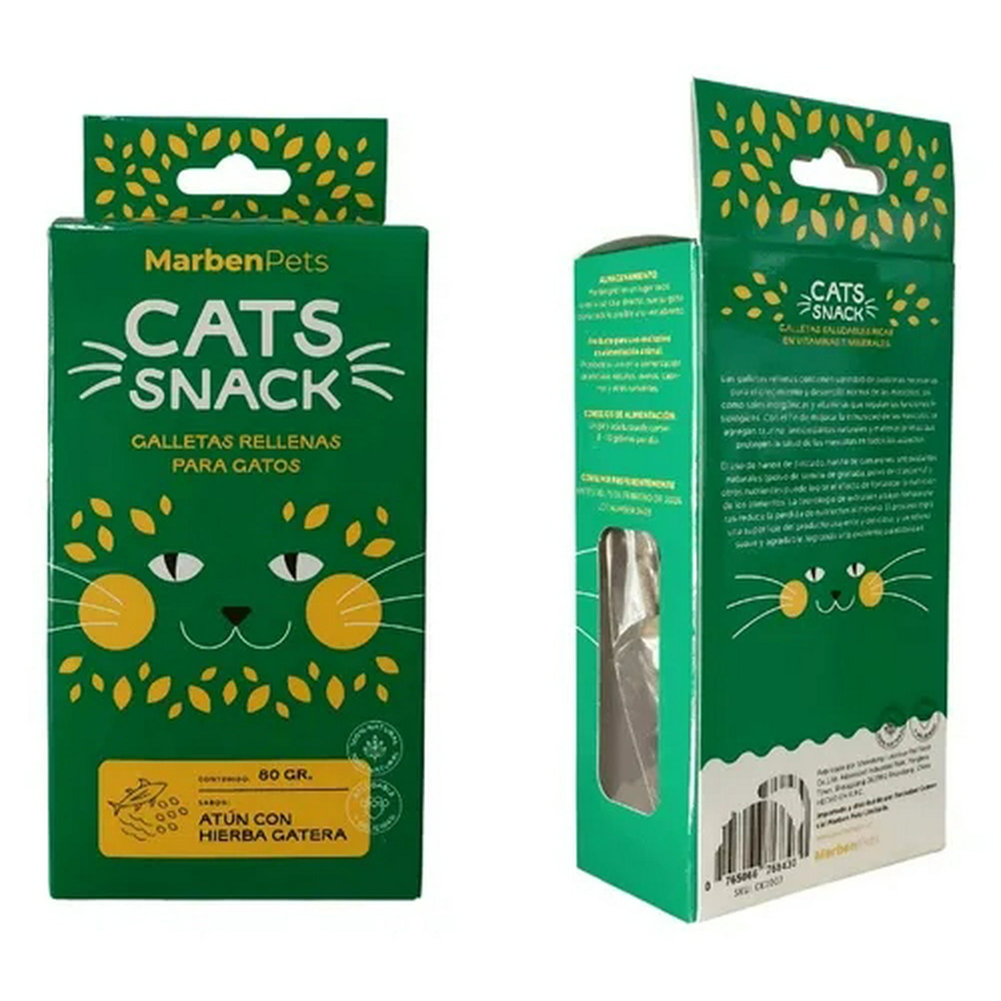 Snack Gato Galleta Rellena De Atun Con Hierba Gatera 80 Gr | Lider