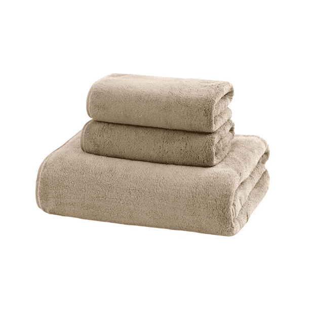 Toalla Extra Larga Microfibra Color Marrón Liso | Lider