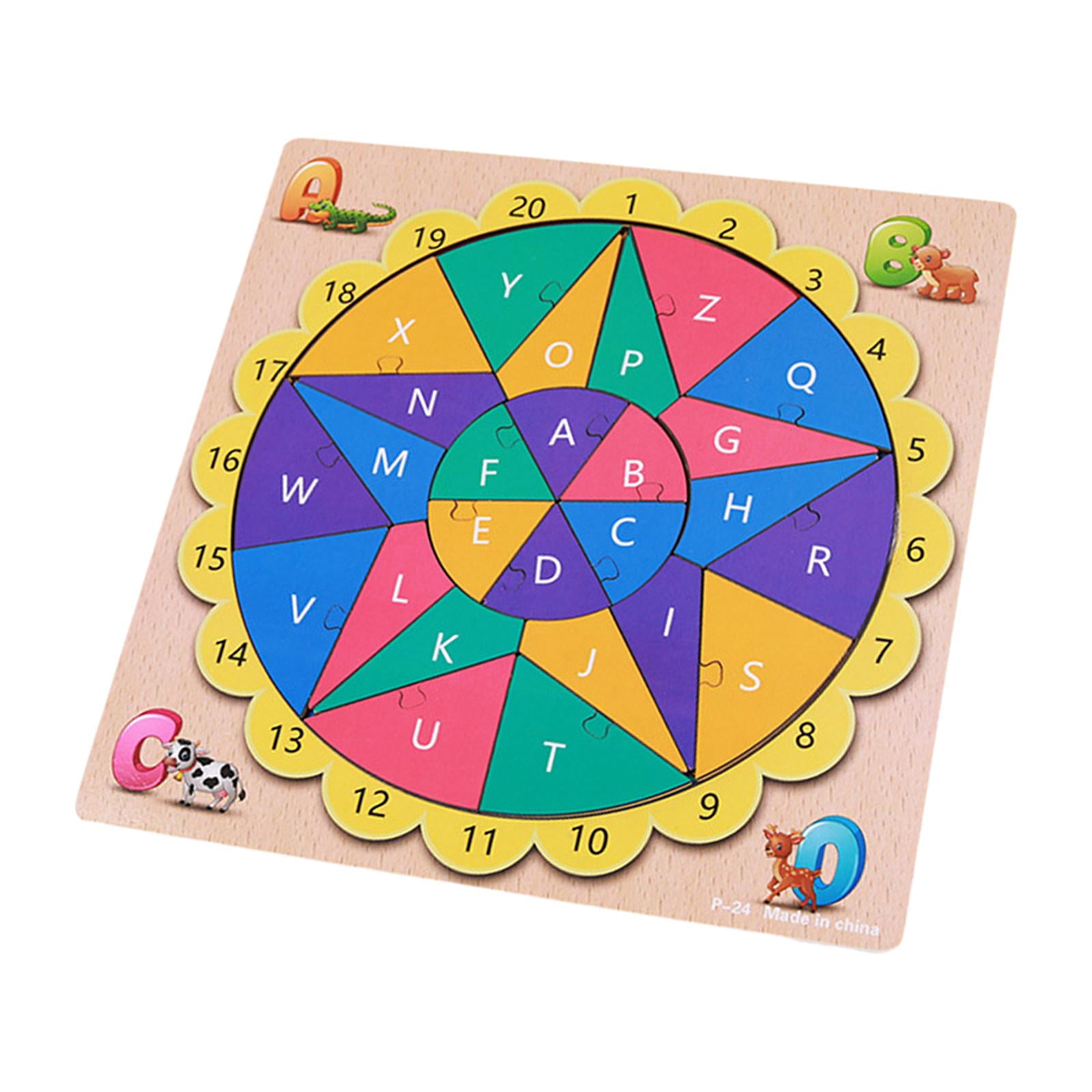 Rompecabezas De Madera Del Alfabeto Para Niños Y Niñas De 3 A 5 Años ...