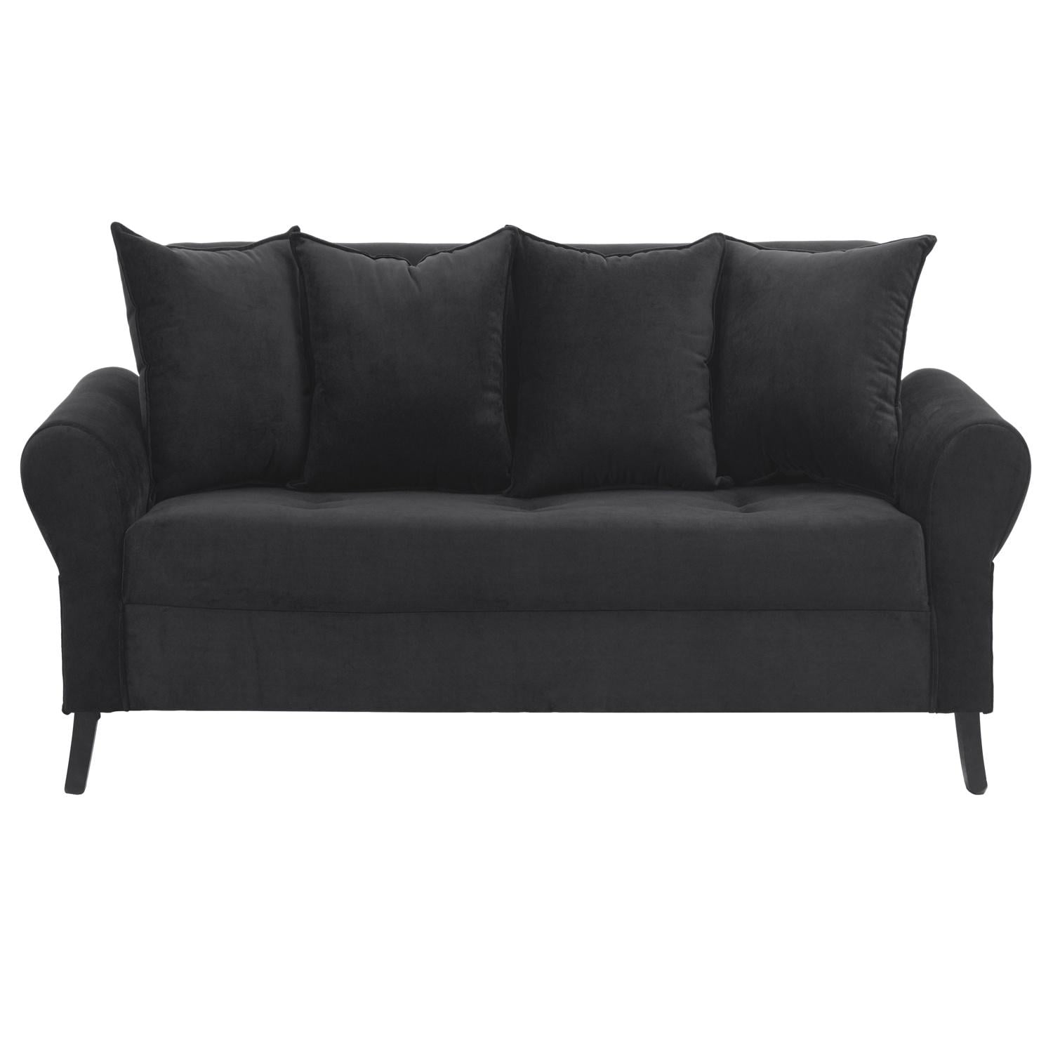 Sofa Lua 3C Felpa 20 Negro | Lider