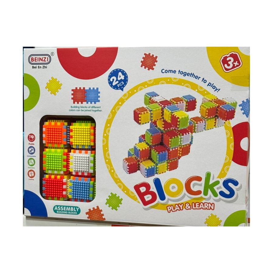 Juego De Bloques Apilables 24pcs Construcción Infantil | Lider