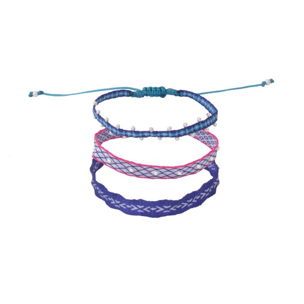 Pack Pulseras Azul y Rosado de Telar multicolor Talla única | Lider