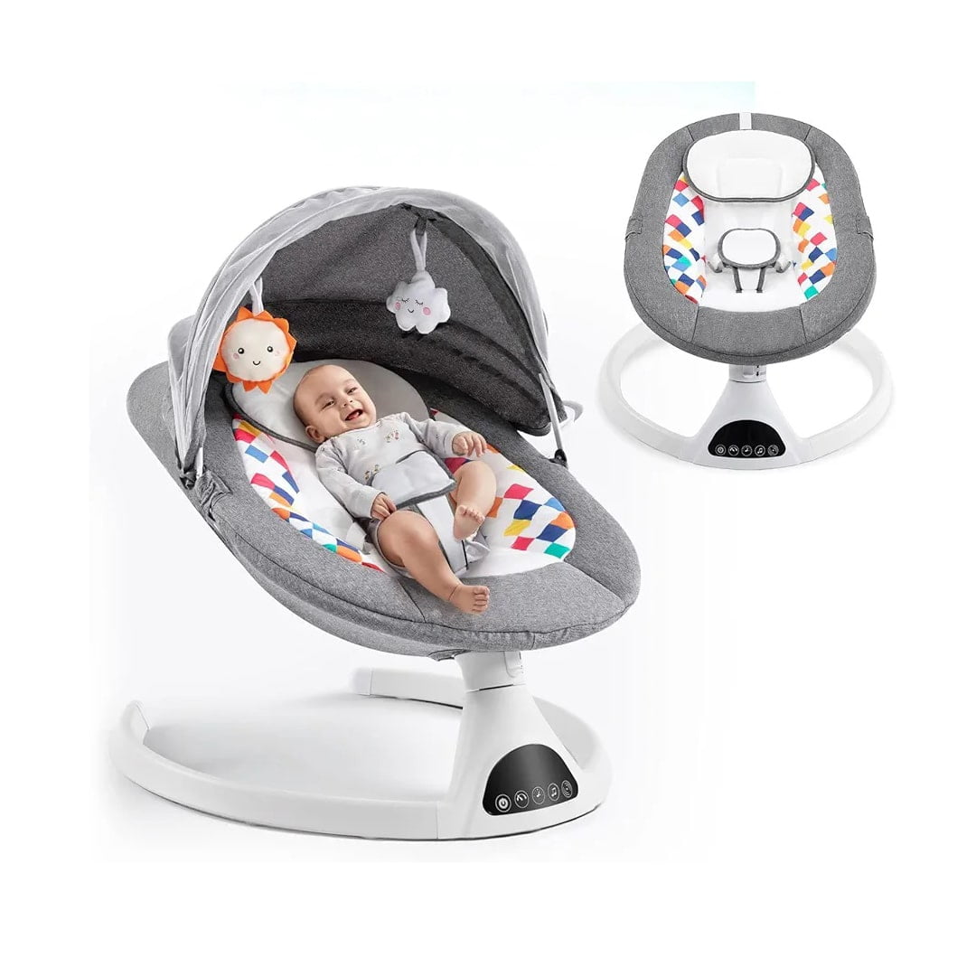 Silla Mecedora Eléctrica Táctil Para Bebé Gris - | Lider
