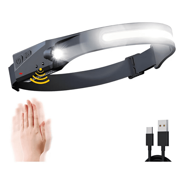 Linterna Frontal Cintillo Usos Diferentes Negra Minero Led C Blanco | Lider