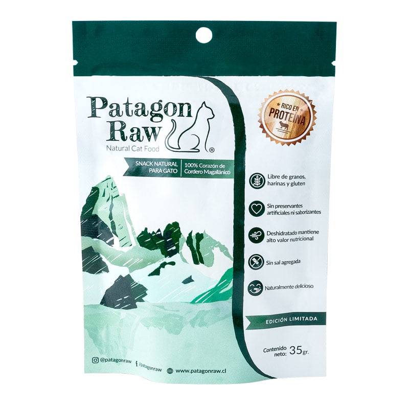 Patagon Raw - Snack Gato 100% Corazón de Cordero Magallánico | Lider