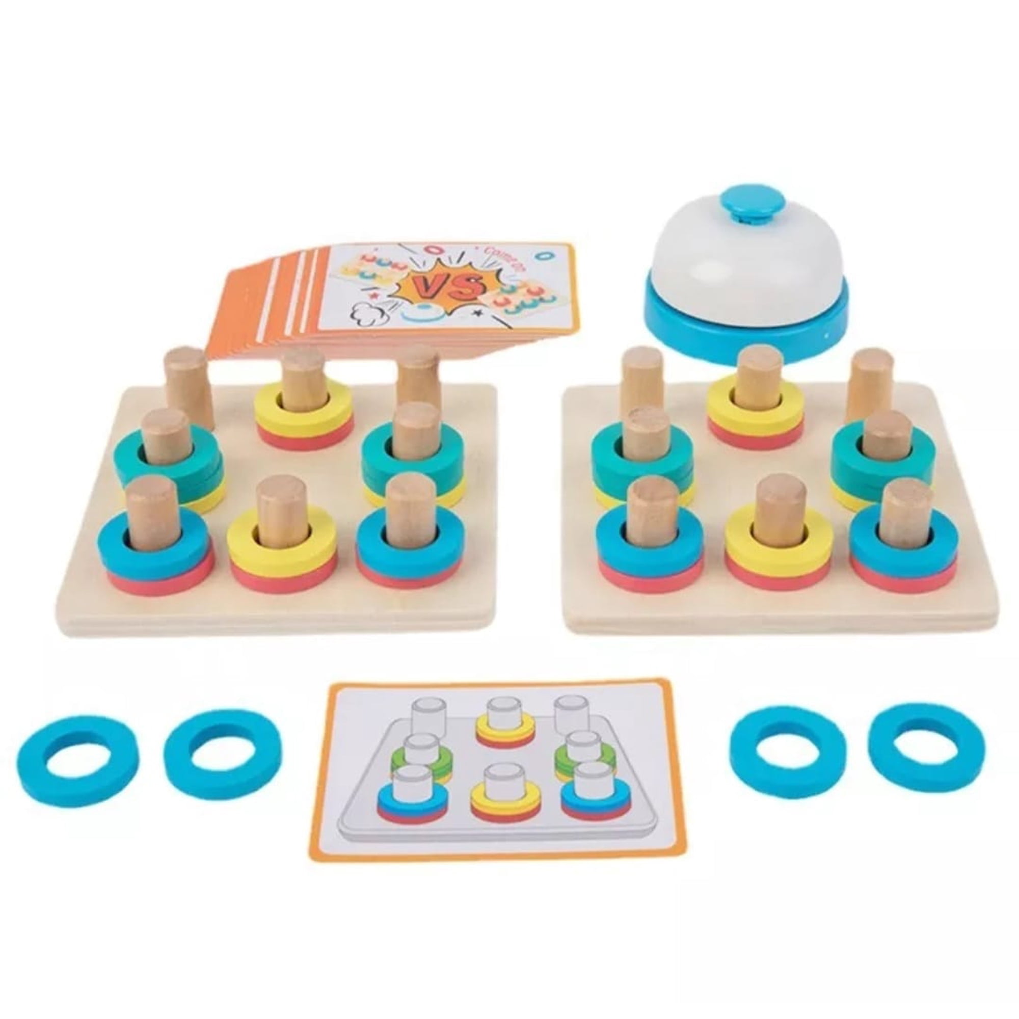 Juego De Mesa Madera Figuras Geométricas Competencia Niños | Lider