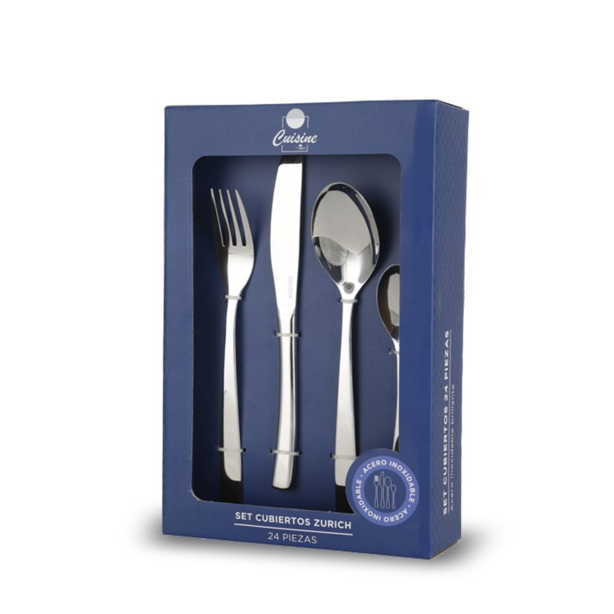 Set de Cubiertos Acero Inoxidable 24 piezas modelo Zurich | Lider