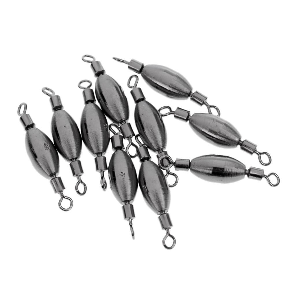 10 Unids Cobre Rápido Sinker Pesca Swivels Rolling Barrel Swivels ...