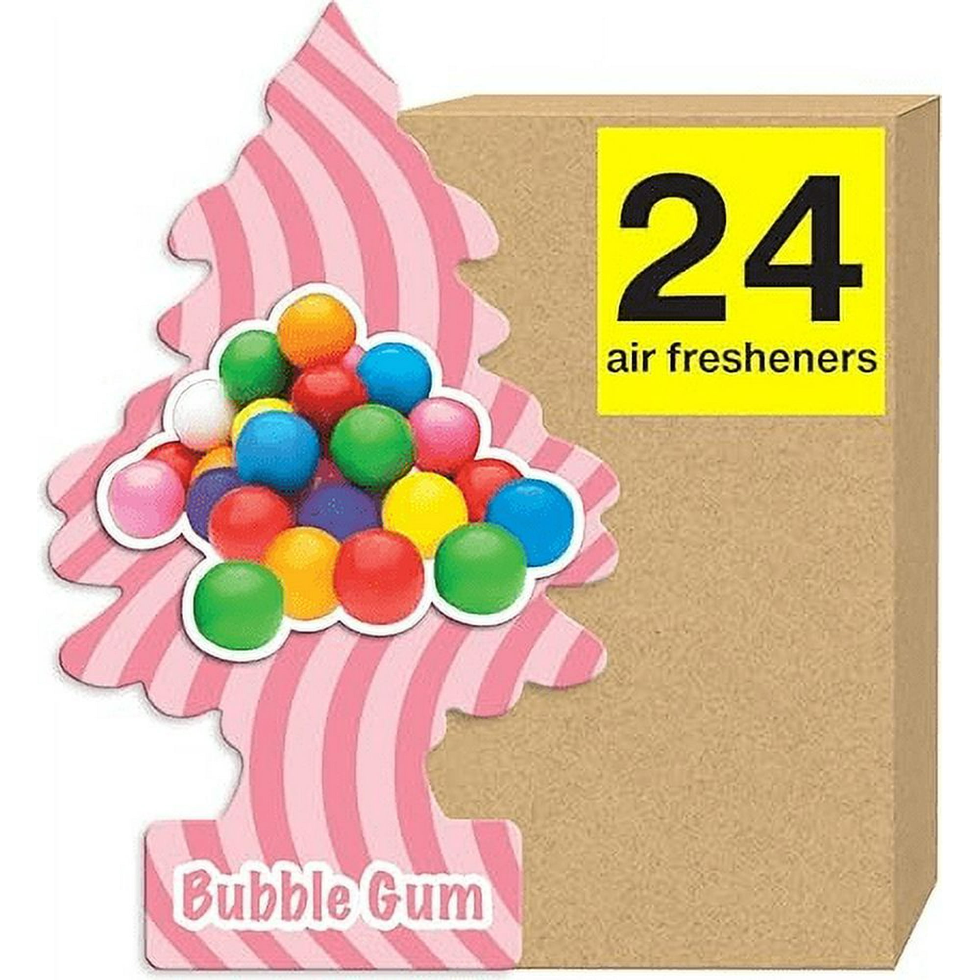 Pack 24 Pinos Little Trees Aromáticos Aroma Chicle/BubbleGum | Lider