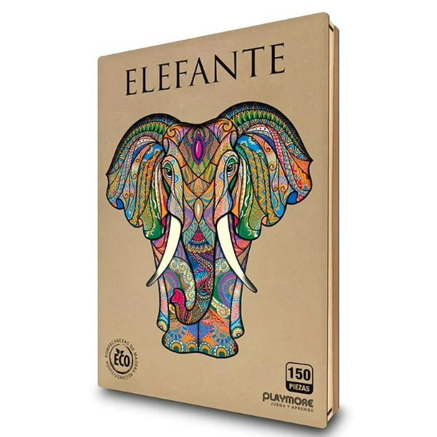 Rompecabezas de Madera Reconstituida Elefante 150 Piezas | Lider