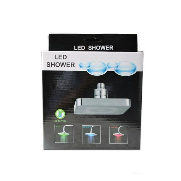 Cabezal De Ducha Led Duchas Cuadradas Luz Rgb Colores | Lider