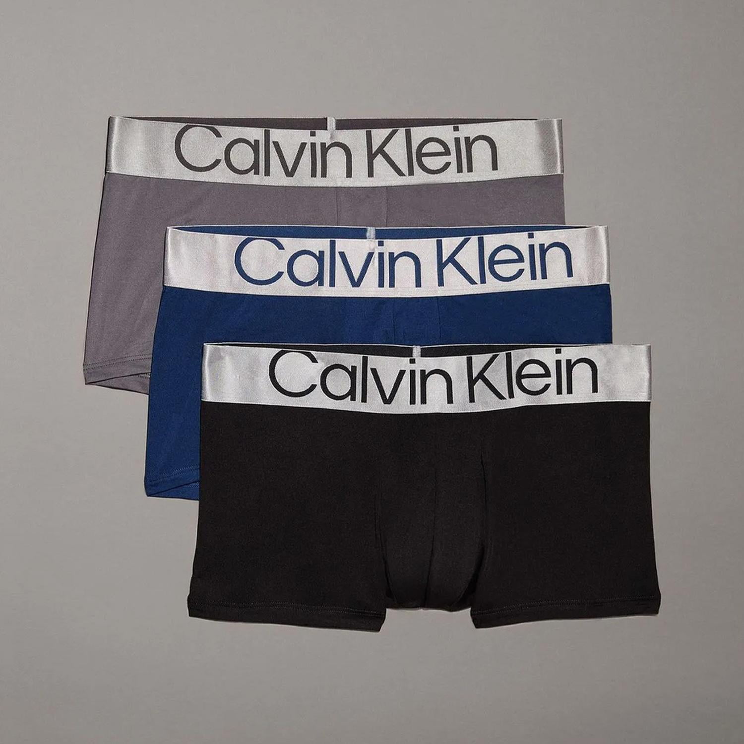 Pack 3 Bóxers Low Rise Trunk Steel Micro Calvin Klein azul M | Lider