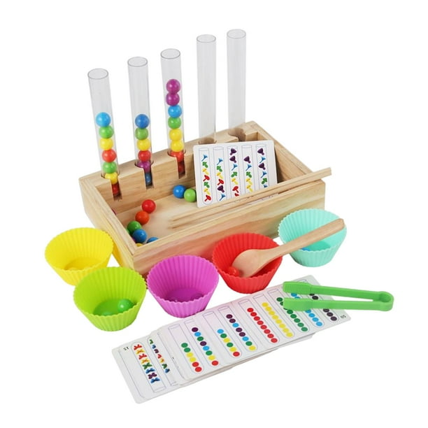 Rainbow Clip Bead Puzzle Math Manipulatives Clip Bead Game Para Niños ...