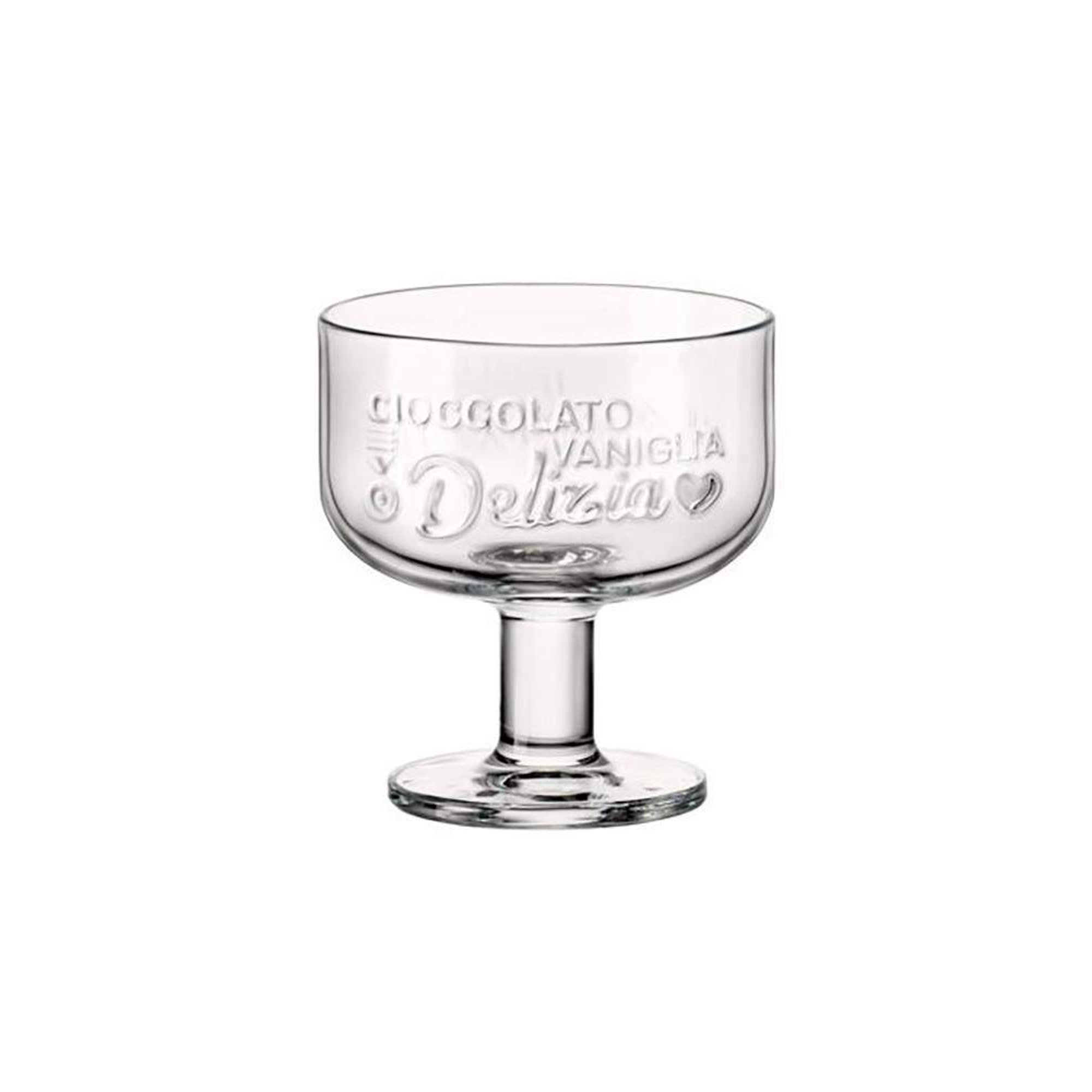 Copa de postre Graphica de vidrio italiano, diseño años 30 (280cc) | Lider