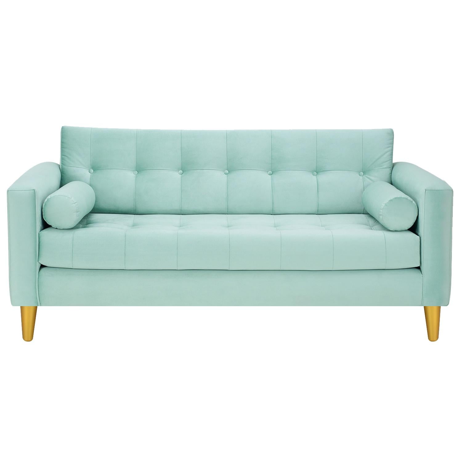 Sofa Retro 3C Felpa 01 Verde Agua | Lider