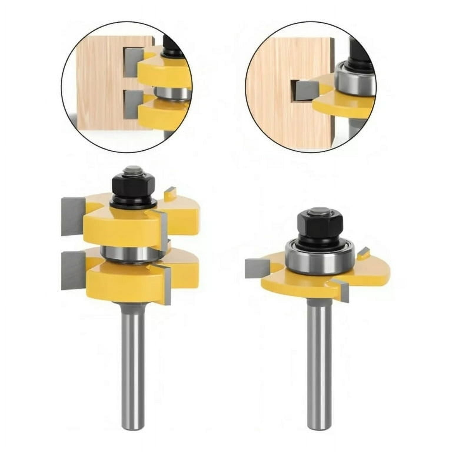 Fresa Fresadora 1/4 Broca Ensamble Machimbrado Zanco Kit 2pzs | Lider