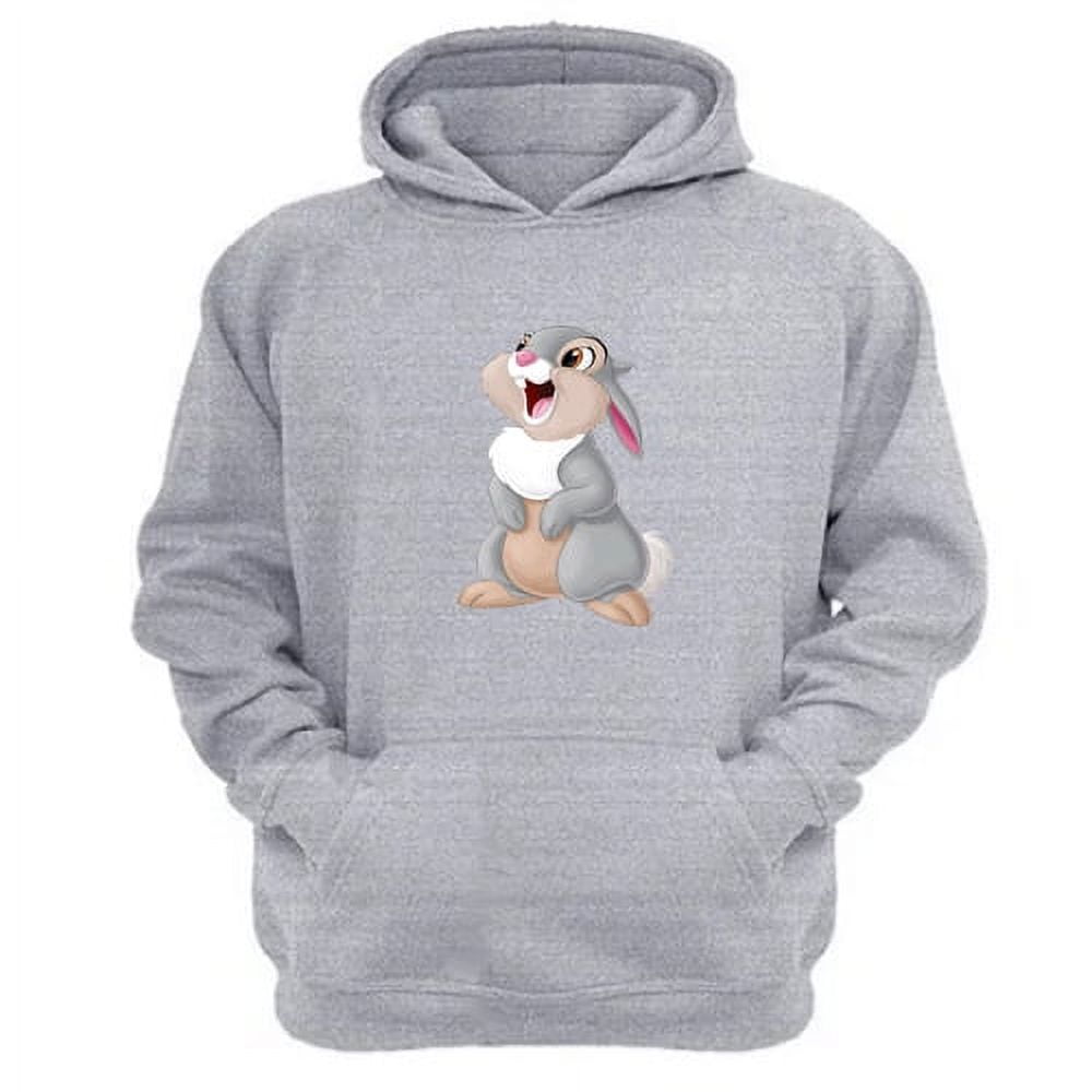 Polerón Canguro Conejo Blanca Dibujos Animados Gris Claro Talla Xl ...
