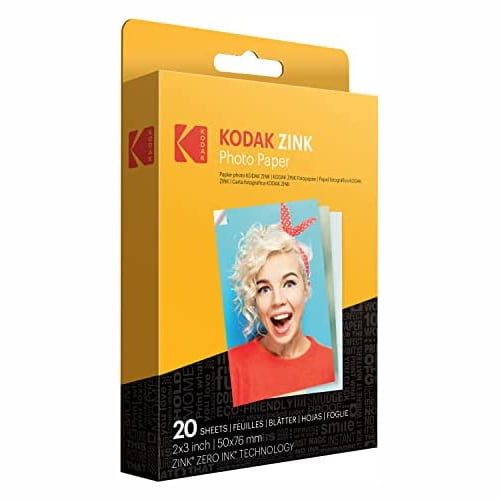 Papel Fotográfico ZINK Kodak 2x3- Pack 20 Hojas | Lider