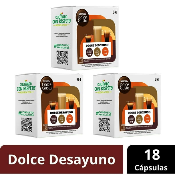 Pack capsulas café Dolce gusto desayuno x3 | Lider