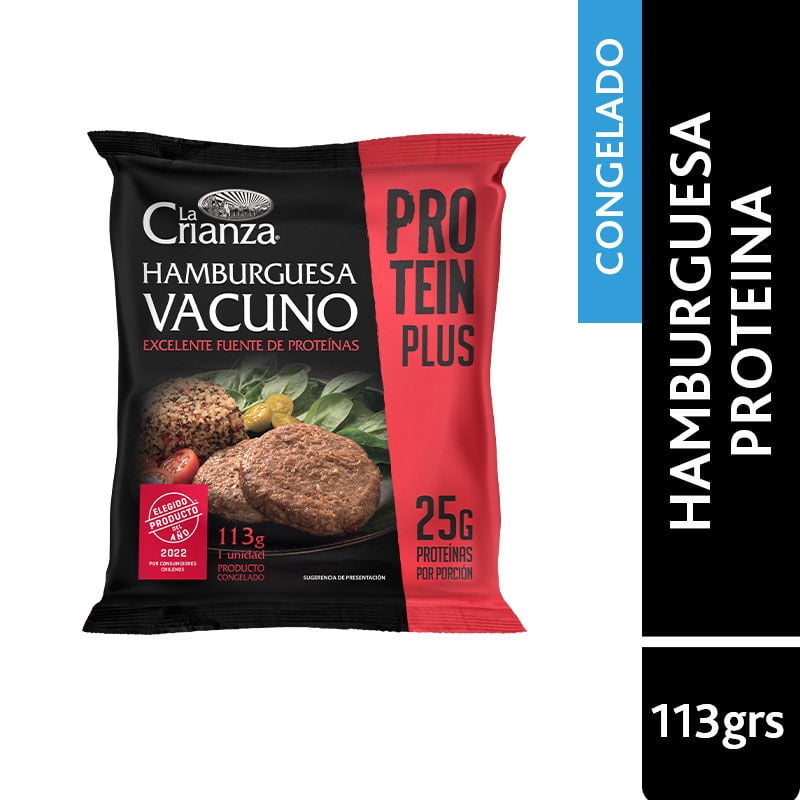 Hamburguesa de Vacuno Protein Plus, 113 g | Lider