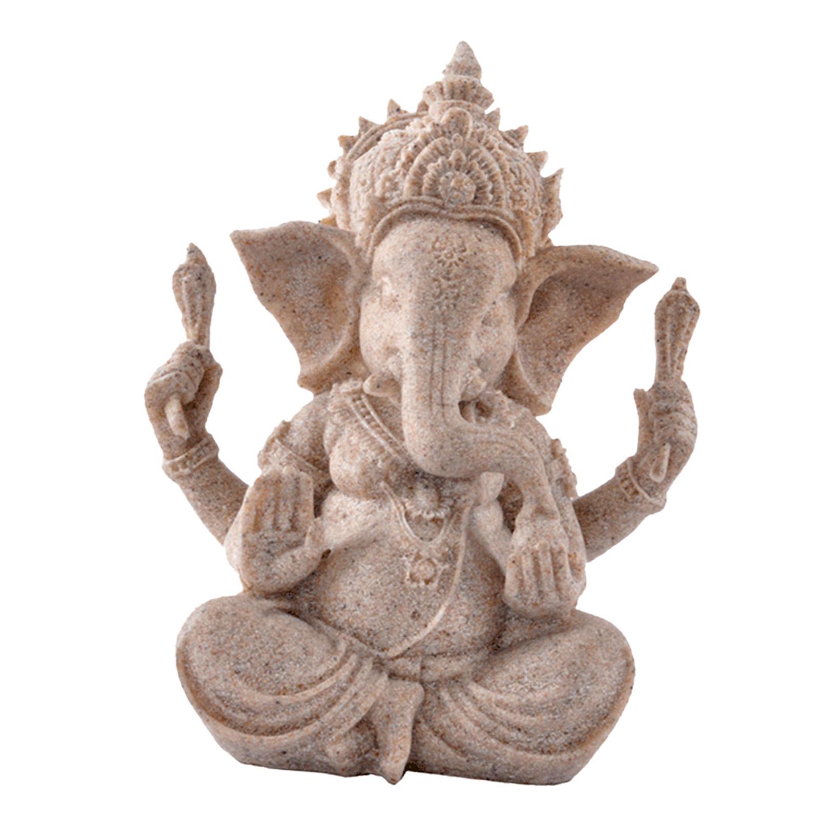 Estatua Hindú De La Deidad Del Buda Ganesh Sentado En Piedra Arenisca ...