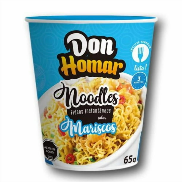 Fideos Instantáneos Sabor Marisco 65g Pack 24 Unidades Don Homar | Lider