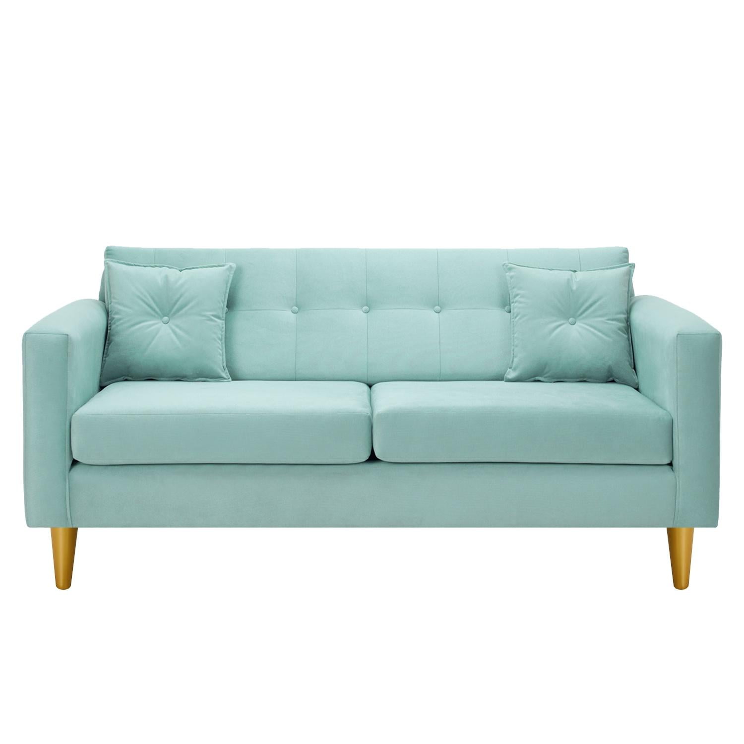Sofa New Retro 3C Felpa 01 Verde Agua | Lider