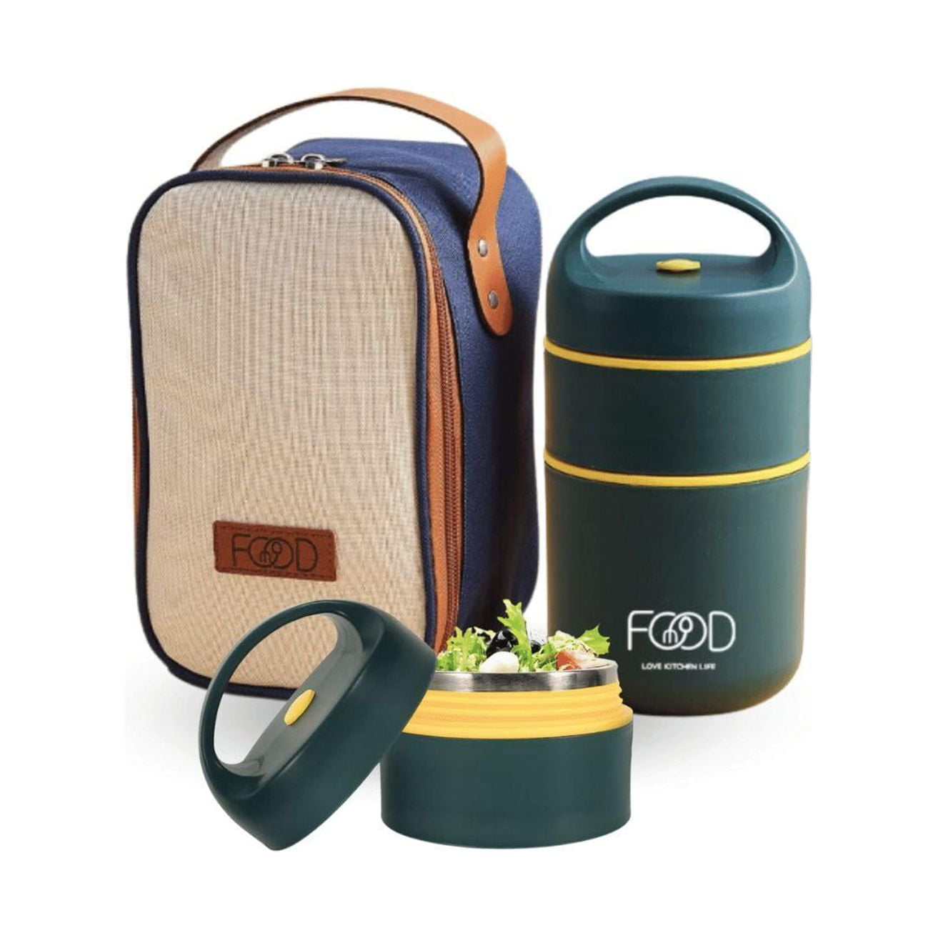 Termo Para Comida Con Bolso Térmico Verde | Lider