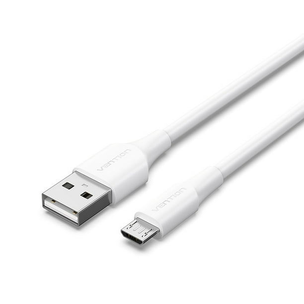 Cable USB a MicroUSB Vention 2A Blanco-1M | Lider