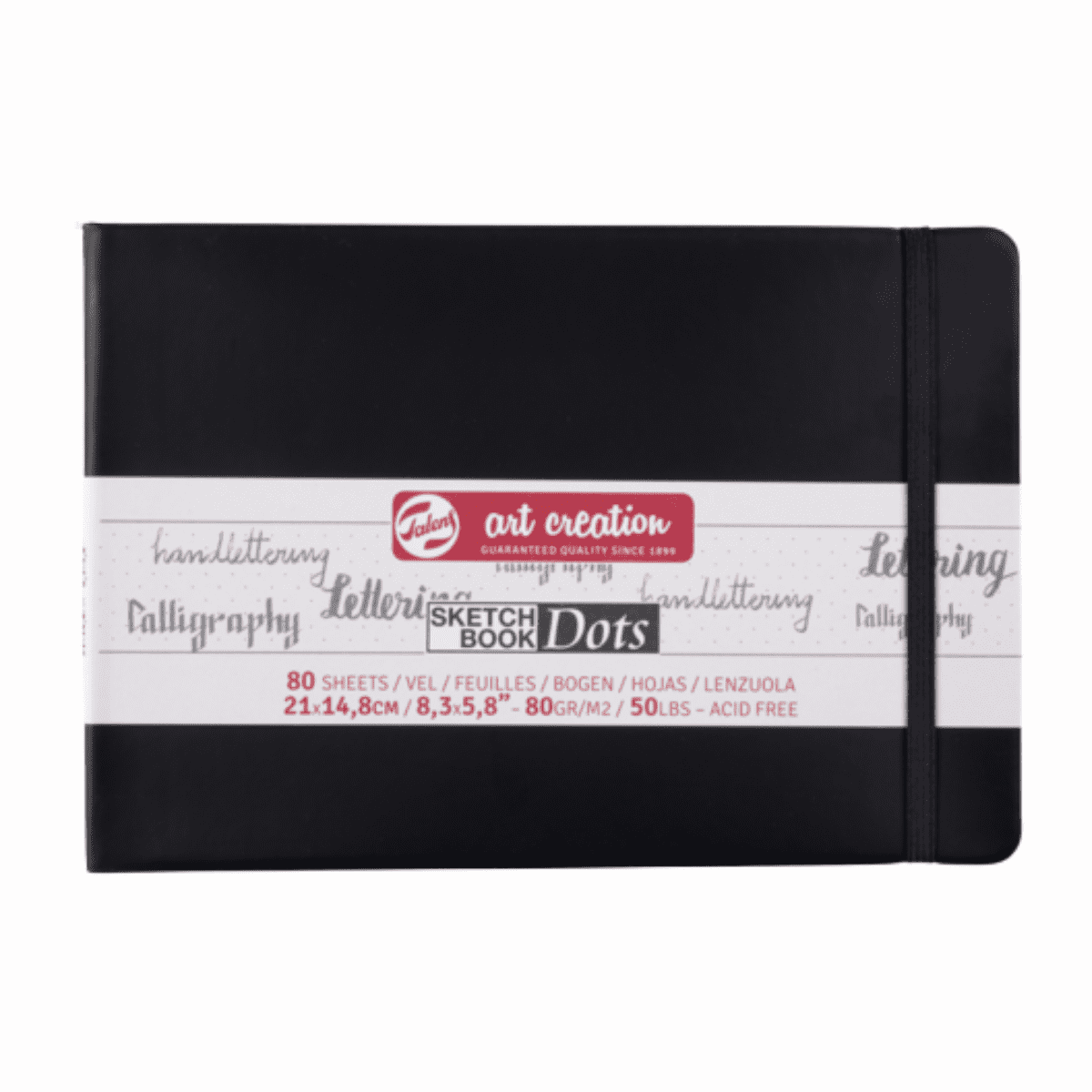 Libreta Art Creation Negra 21x14,8cm 80gr 80hjas.Con Puntos | Lider