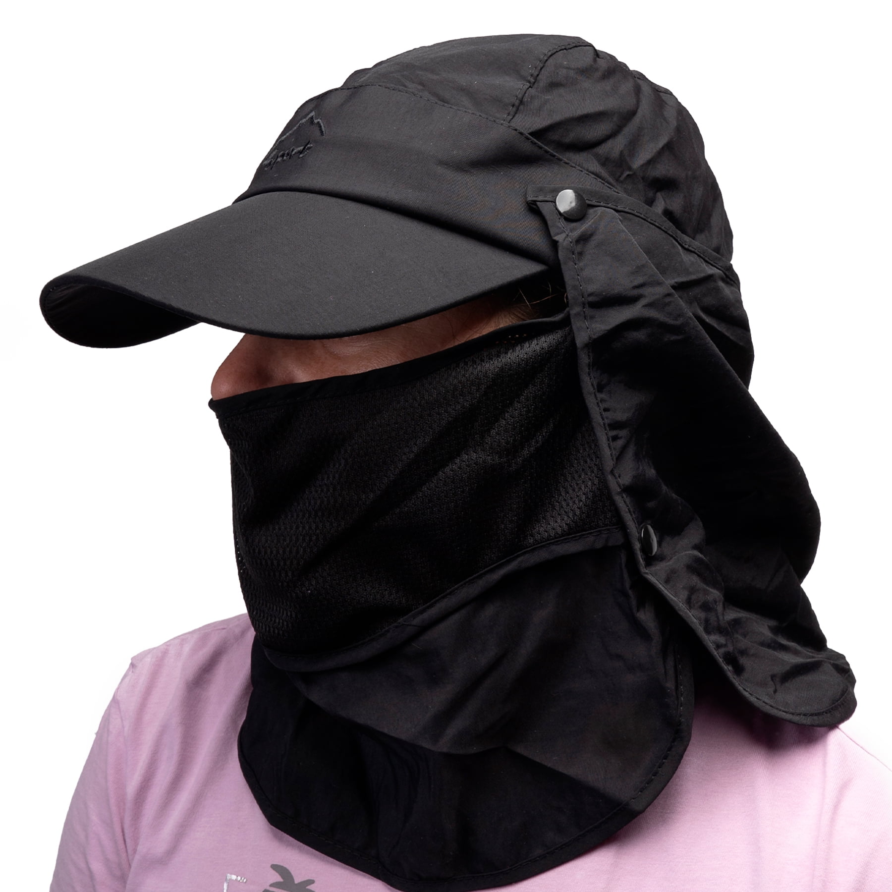 Vicera Deportiva Con Proteccion Solar Negro | Lider