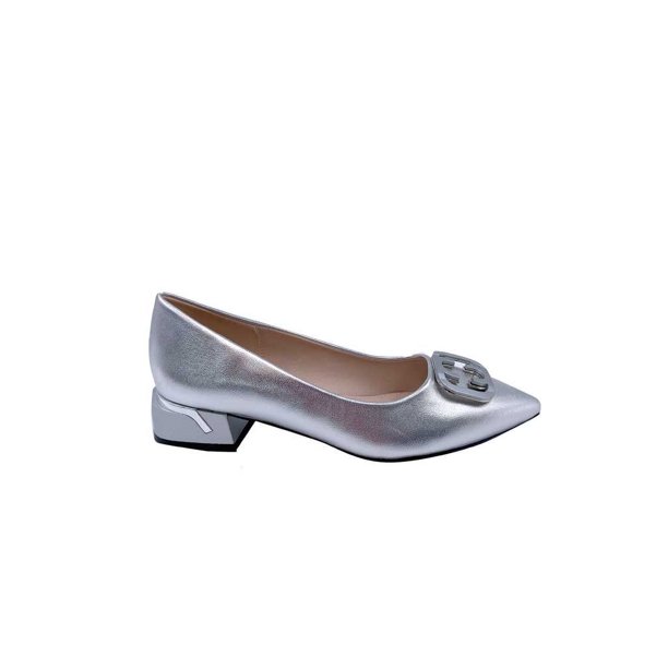 Zapato de taco Ecocuero ZB011 Plata | Lider
