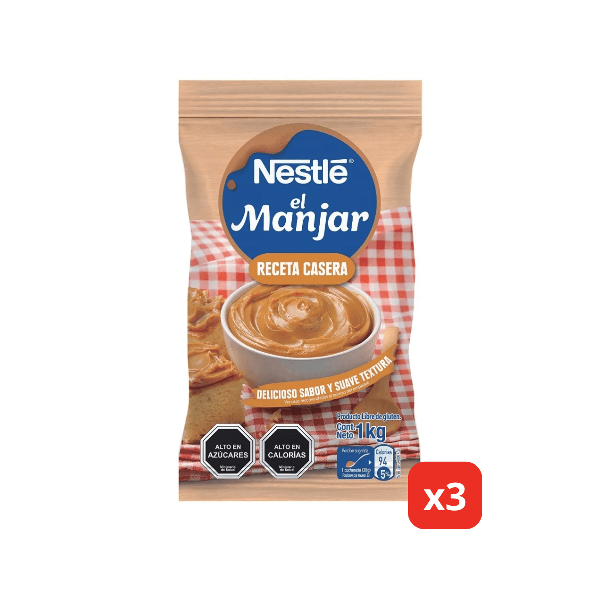 Pack x3 manjar Nestlé® receta casera 1kg | Lider