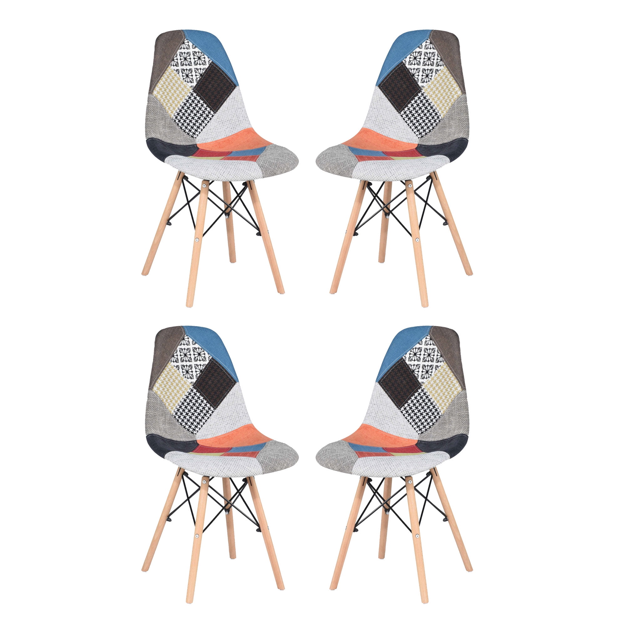 Set 4 Sillas de Comedor Eames Patchwork Tradicional | Lider