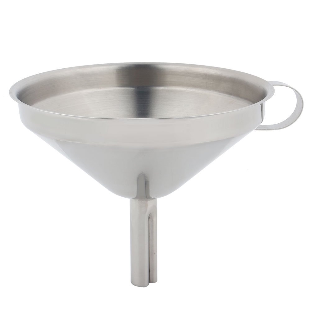 Embudo cónico de acero inoxidable de 14 cm con filtro de red ...