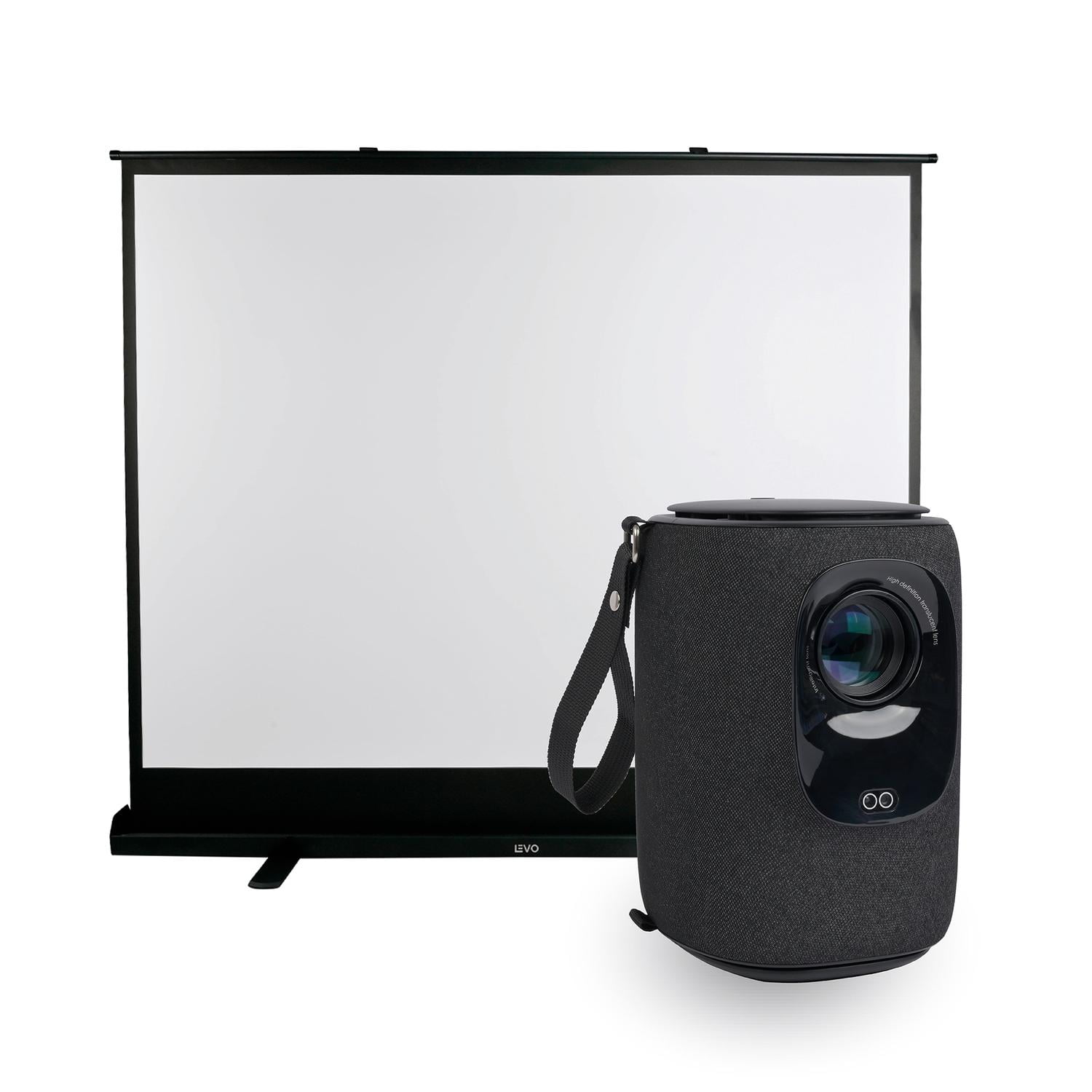 Proyector Portatil Nova 9000lm + Telón Elevacion 100" LEVO negro | Lider