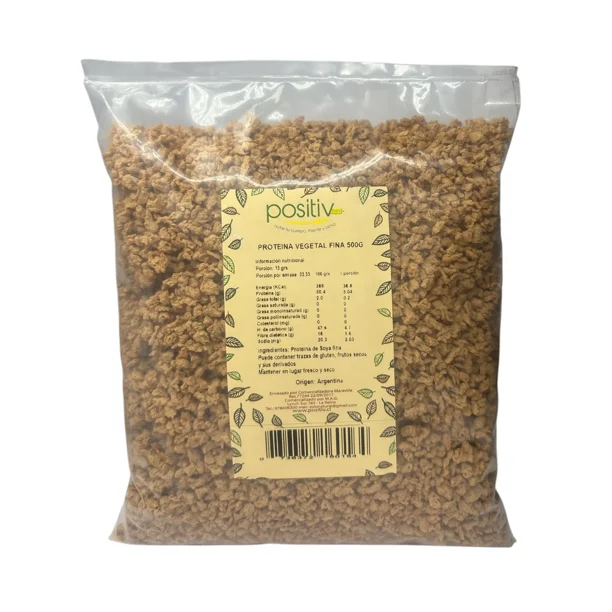 Proteína texturizada de soya fina 500 grs. | Lider