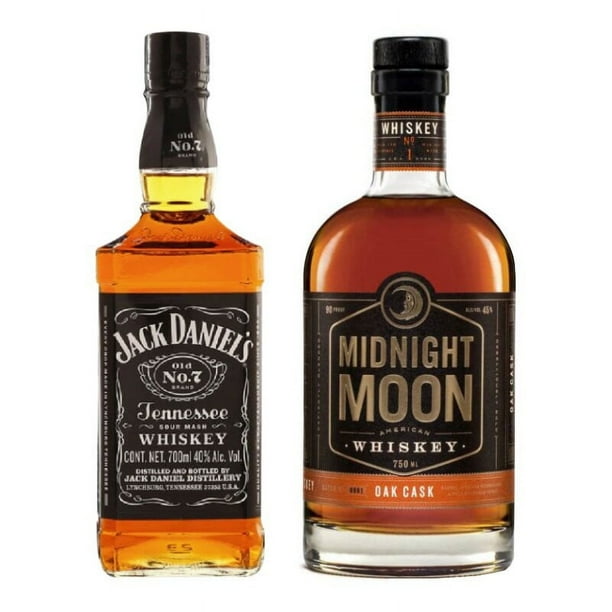 Whisky Mix 2 Bourbon: 1 Nº7 + 1 Midnigh Moon Oak, 750 ml | Lider