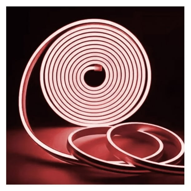 Cinta Led Tira Neon Flex 5 Metros 12v Luz Roja | Lider