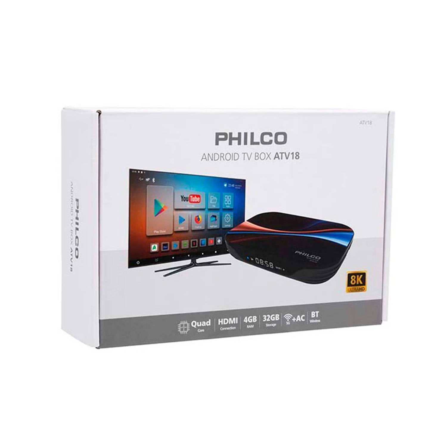 Smart Tv Box Pro 8K Amlogic 4GB Ram 32 Gb SD Philco AT18 | Lider