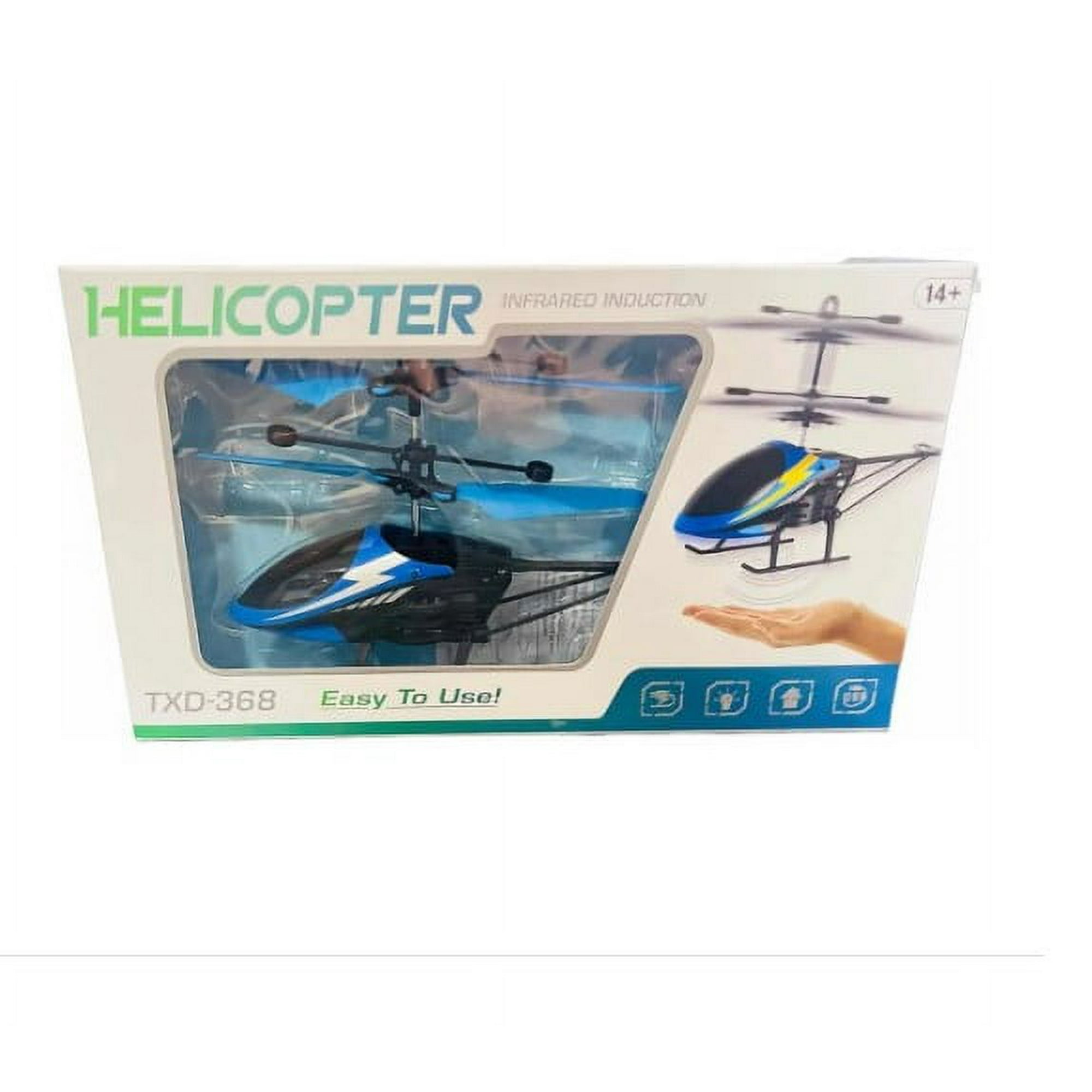 Helicoptero Moderno Con Sensor Recargable Volador Azul | Lider