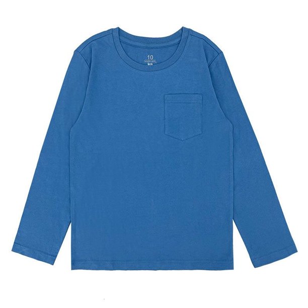 Polera Básica Manga Larga Azul Talla 8 | Lider
