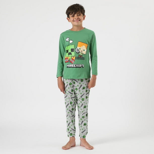 Pijama Niño Tnt Creeper Verde Minecraft | Lider